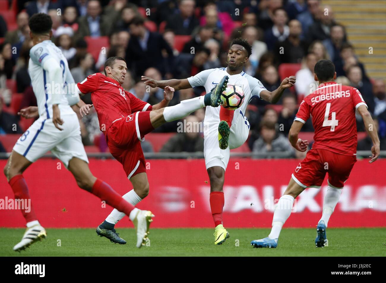 ALEX MUSCAT & DANIEL STURRIDGE ENGLAND V MALTA WEMBLEY LONDON ENGLAND ...