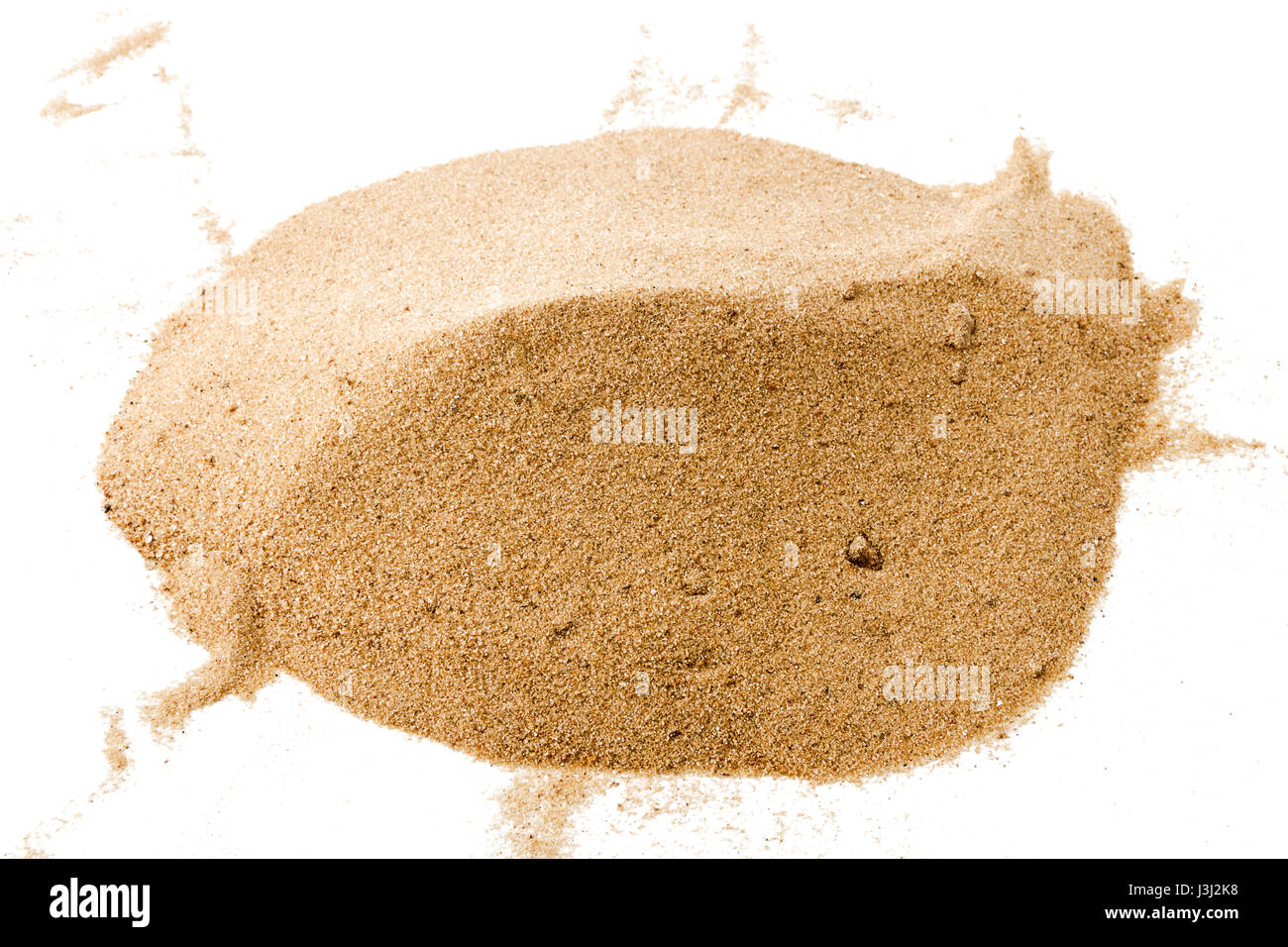 Pile of yellow sand isolated on white background Stock Photo - Alamy