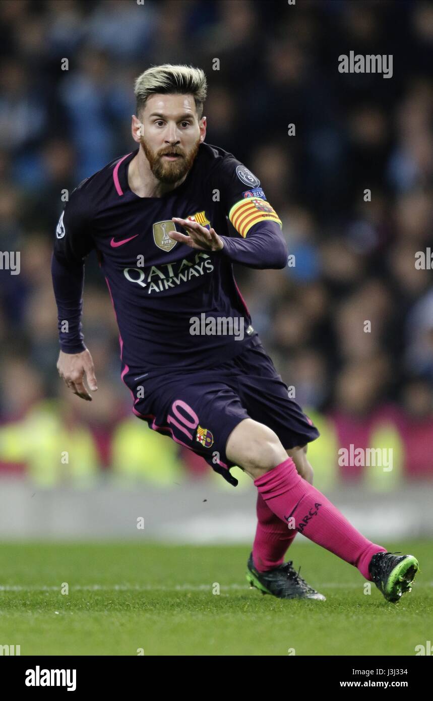 LIONEL MESSI MANCHESTER CITY V FC BARCELON ETIHAD STADIUM MANCHESTER ...