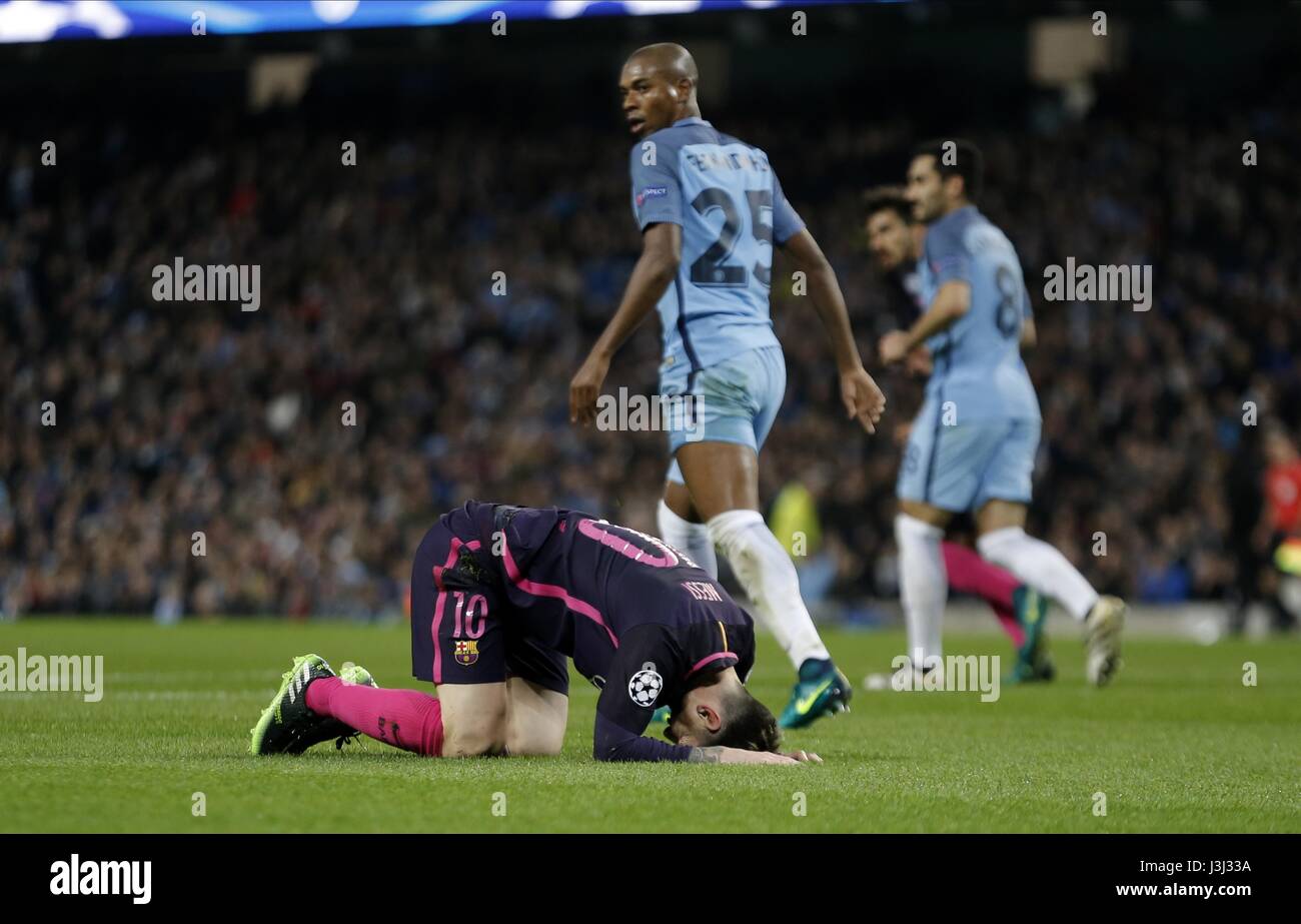 LIONEL MESSI MANCHESTER CITY V FC BARCELON ETIHAD STADIUM MANCHESTER ...