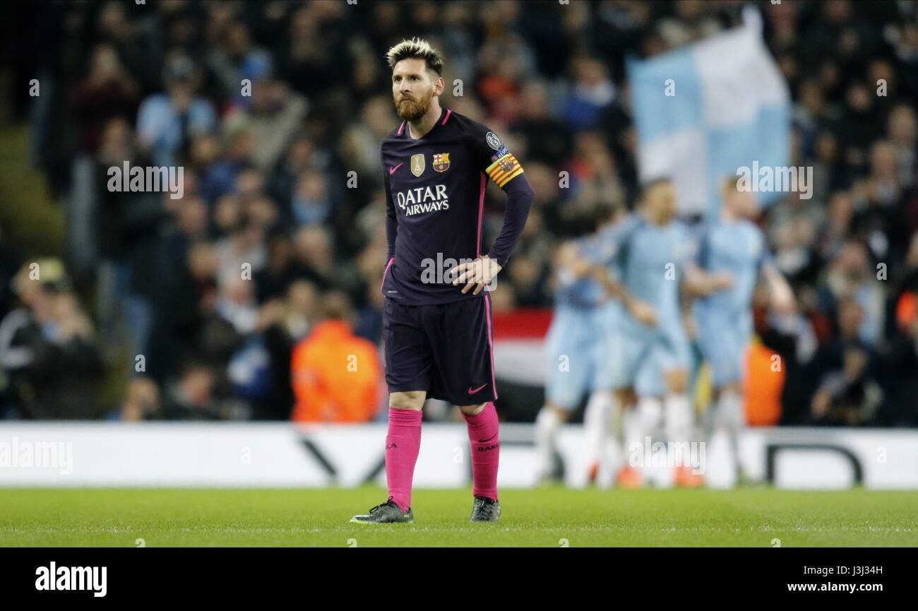 LIONEL MESSI MANCHESTER CITY V FC BARCELON ETIHAD STADIUM MANCHESTER ...