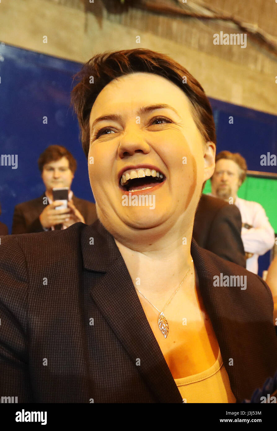 Scottish Tory Leader Ruth Davidson celebrates at the local elections at ...