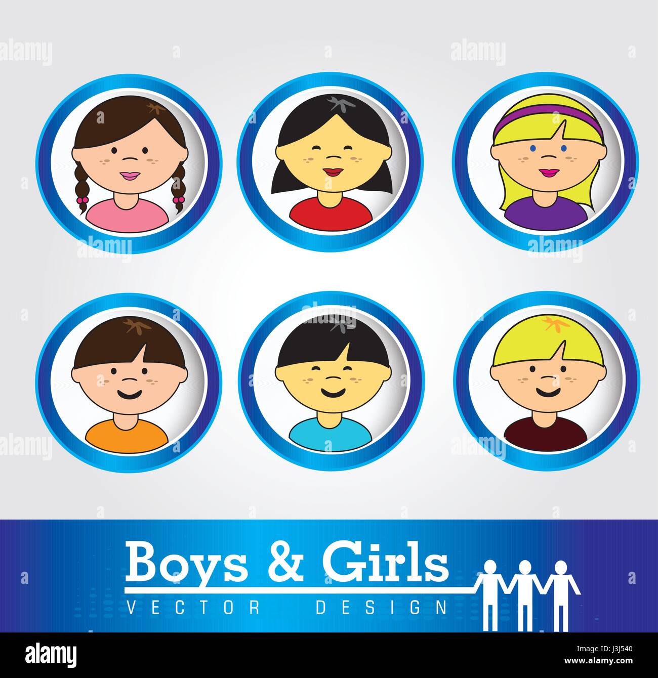 Types of girls Stock Vector Images - Alamy