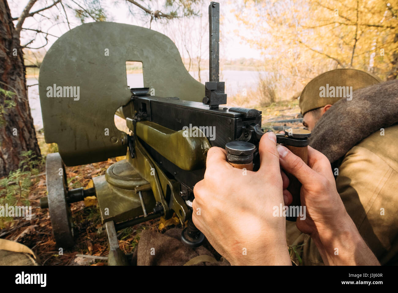 Soviet maxim gun hi-res stock photography and images - Alamy