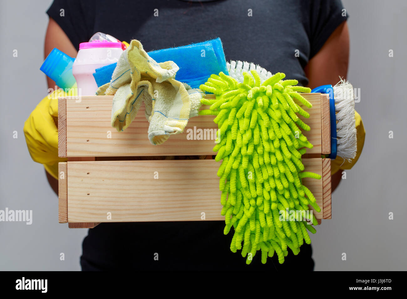 Man cleaning house rag brush hi-res stock photography and images - Alamy