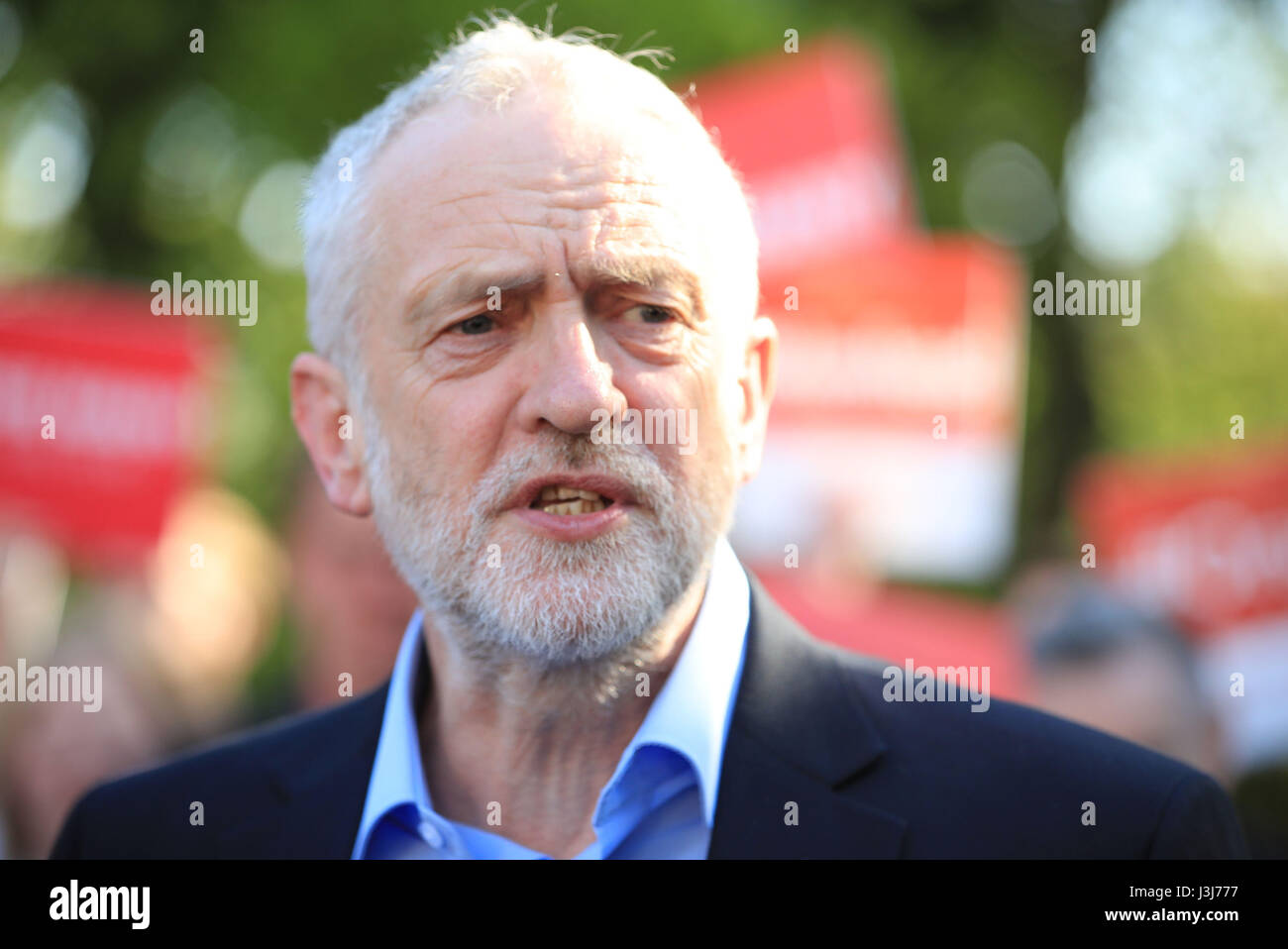 Labour leader Jeremy Corbyn in Liverpool meeting Steve Rotheram, after ...