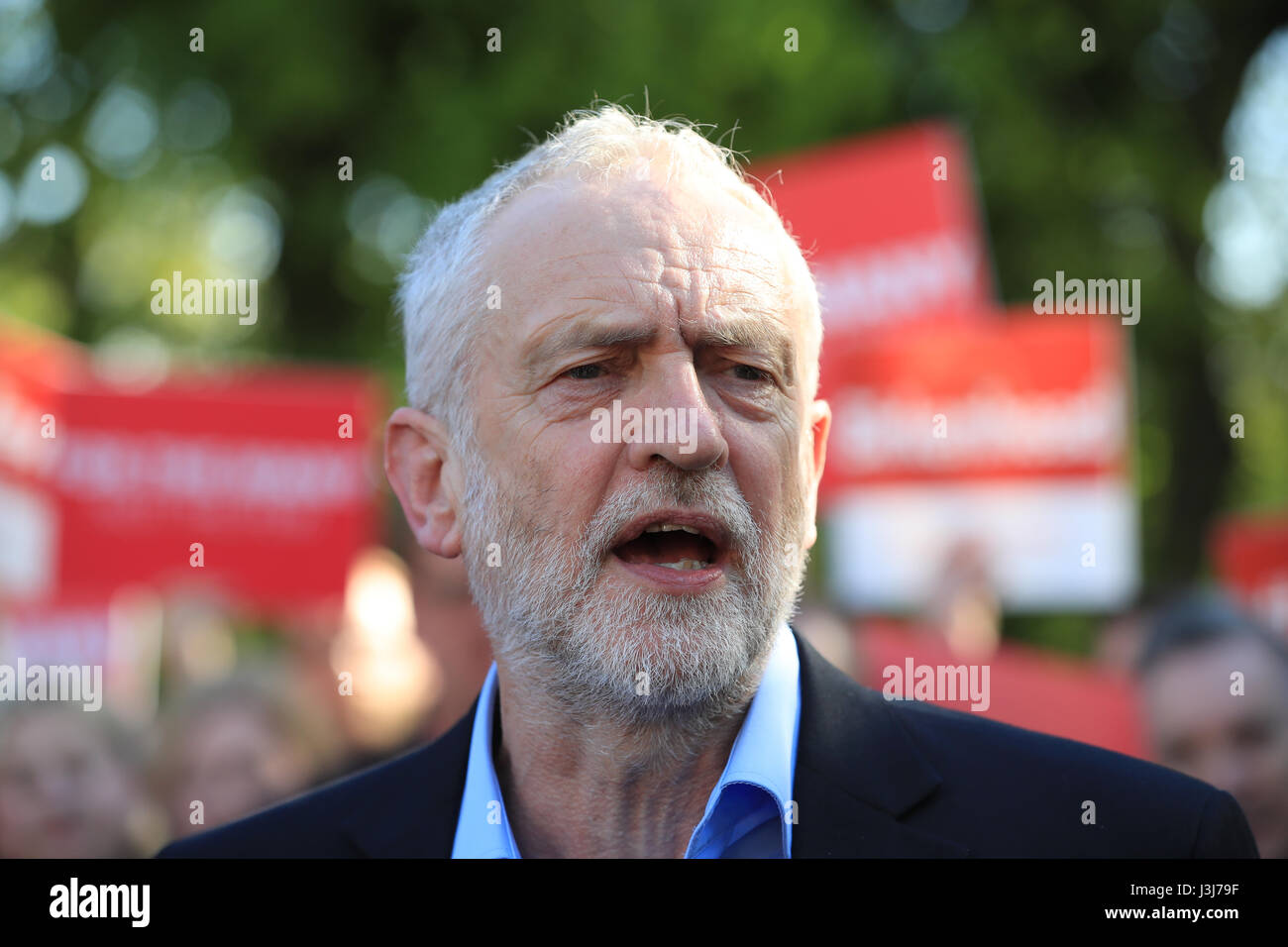 Labour leader Jeremy Corbyn in Liverpool meeting Steve Rotheram, after ...