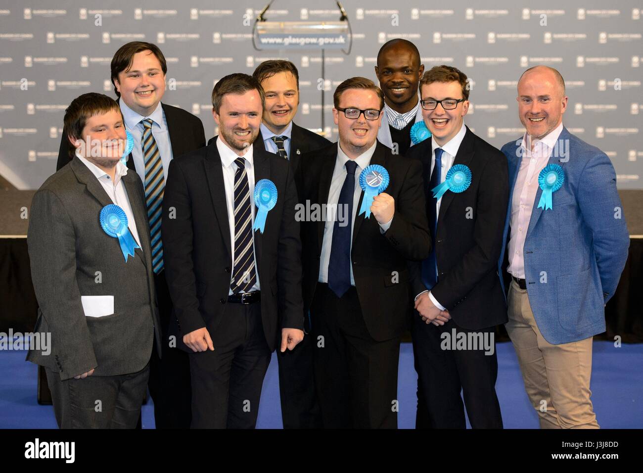 (left to right) Conservative party members Robert Connely, Kyle ...
