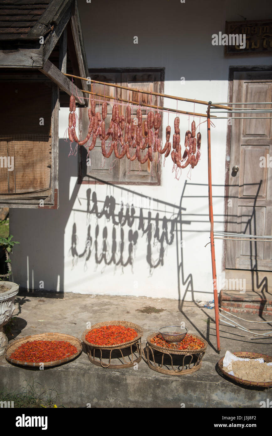 Drying sausage hi-res stock photography and images - Alamy