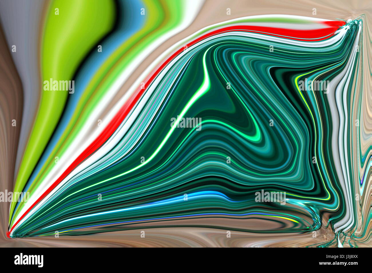Distorted wavy picture. Bright abstract malachite green background ...