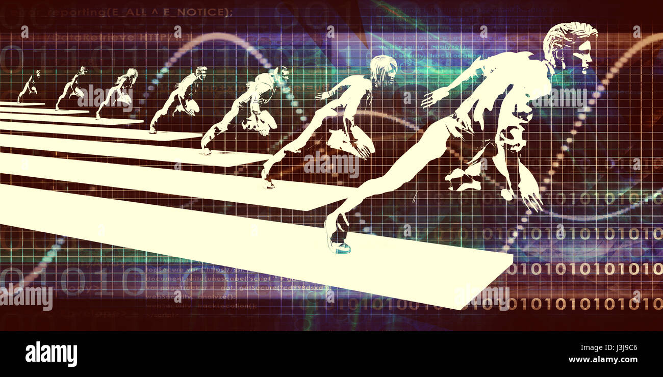 Evolving Technology Evolution as a Background Art Stock Photo - Alamy