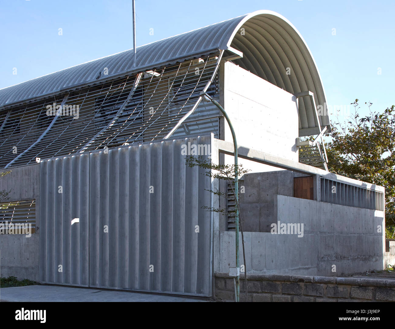 View showing garage door. The Pool Studio of Matharoo Associates ...