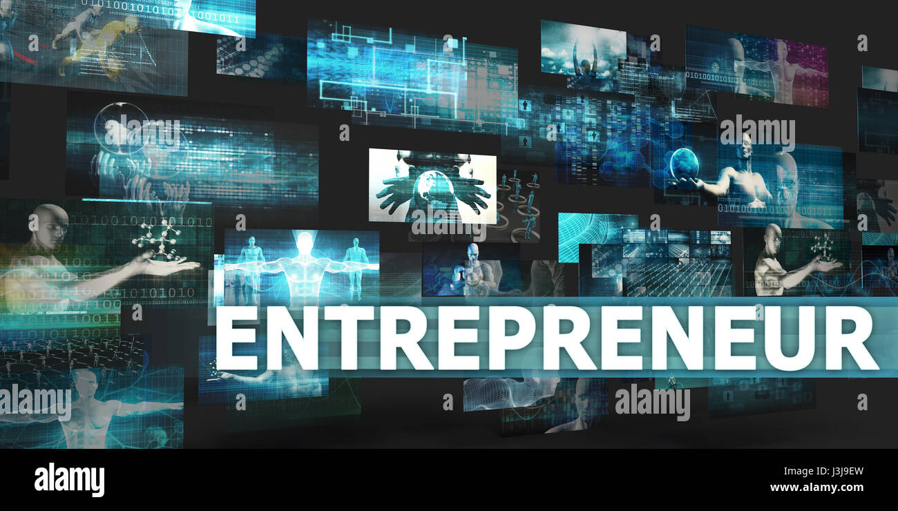Entrepreneur Presentation Background with Technology Abstract Art Stock ...