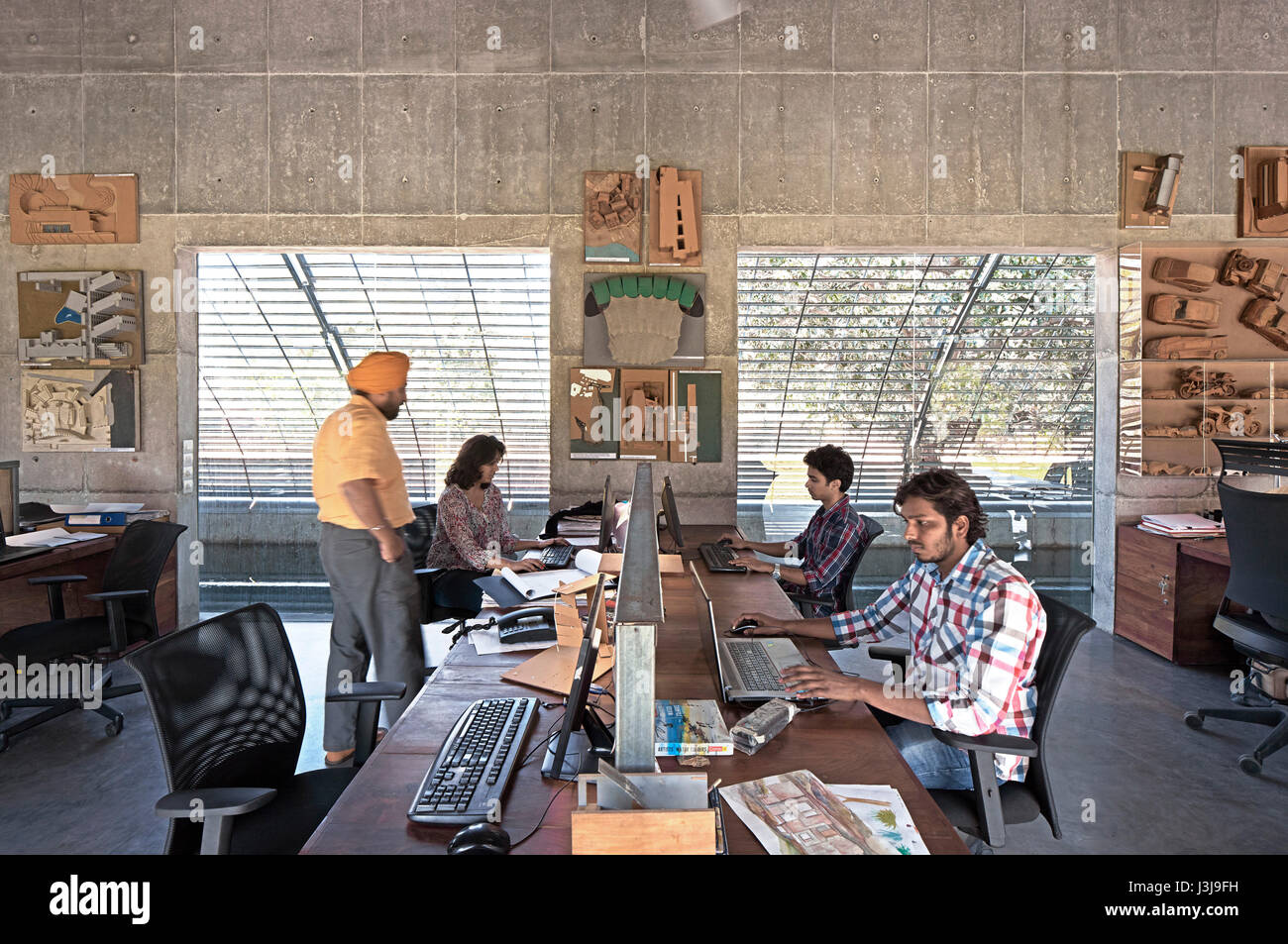 Interior studio view with staff. The Pool Studio of Matharoo Associates ...