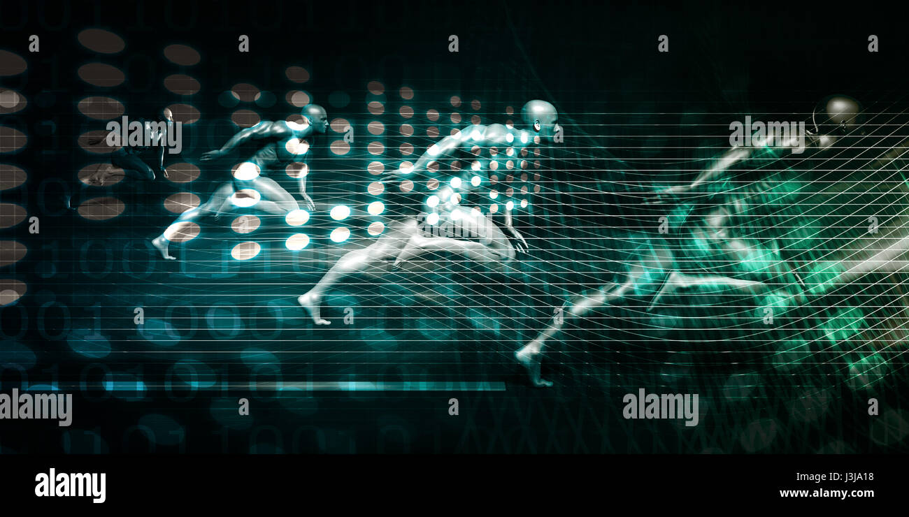System Integration Technology Futuristic Platform Concept Art Stock ...
