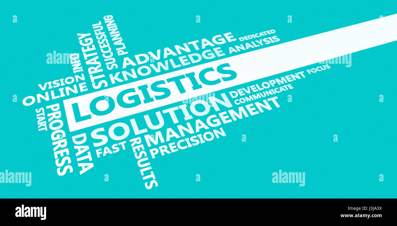 Logistics Presentation Background in Blue and White Stock Photo - Alamy