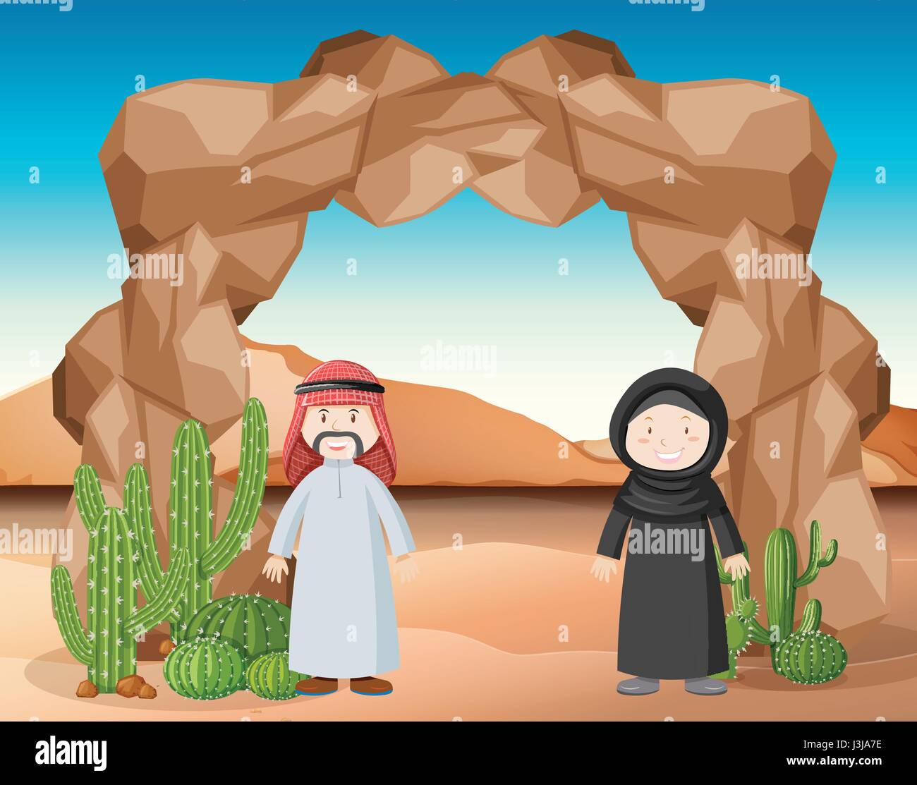 Cactus desert arab hi-res stock photography and images - Alamy