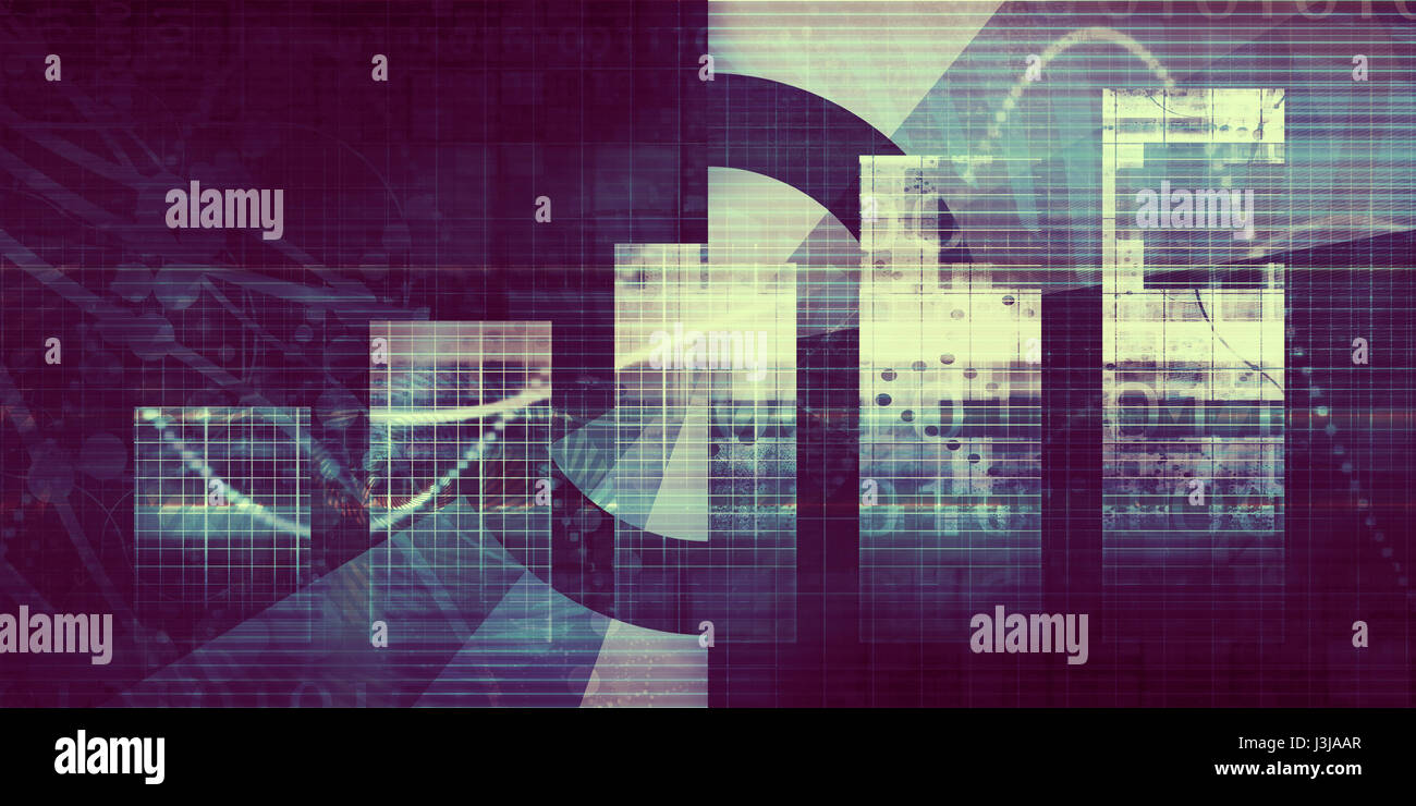 Technology Background with Business Bar Chart Abstract Stock Photo - Alamy