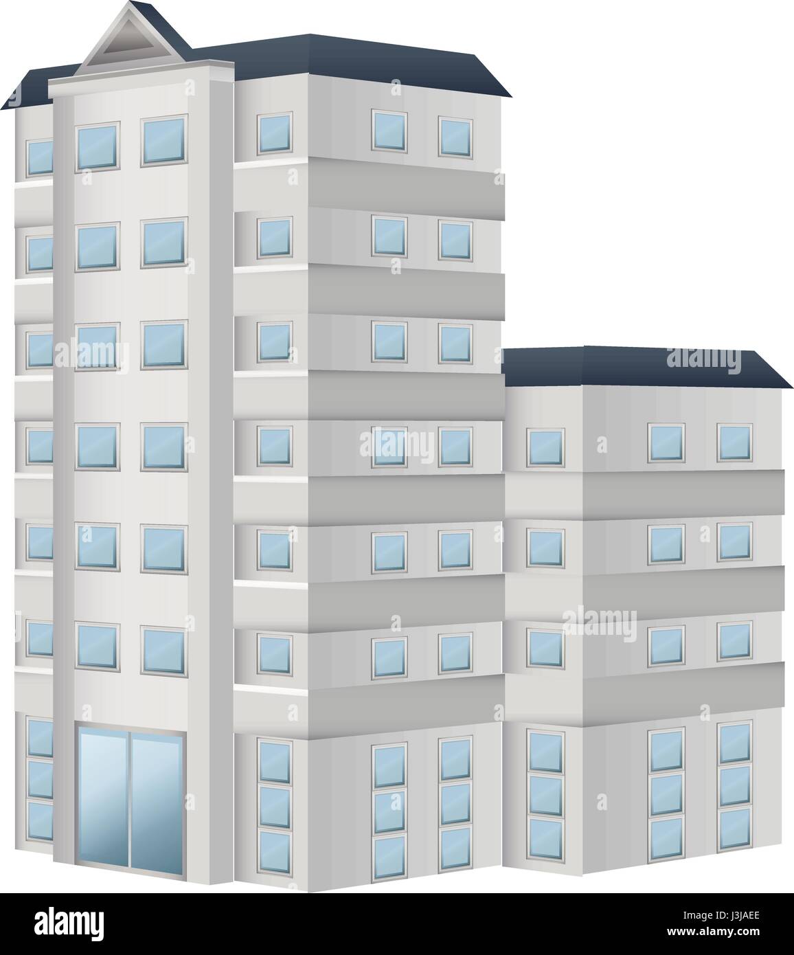 Building painted white Stock Vector Images - Alamy