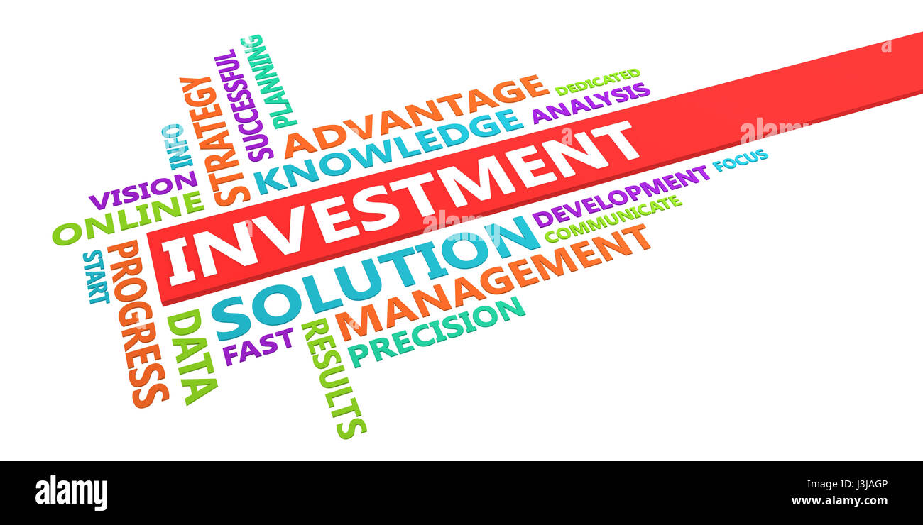 Investment Word Cloud Concept Isolated on White Stock Photo - Alamy
