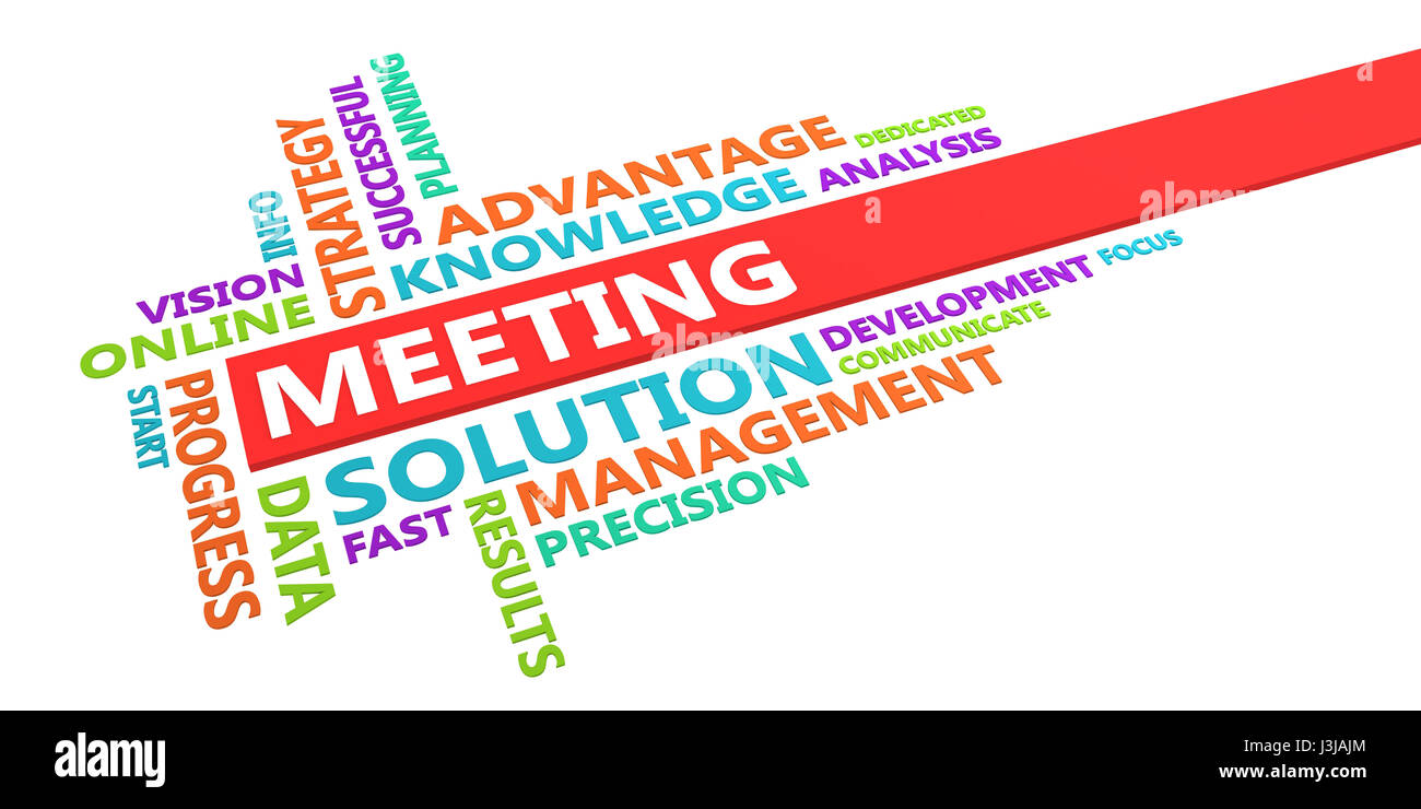 Meeting Word Cloud Concept Isolated on White Stock Photo - Alamy