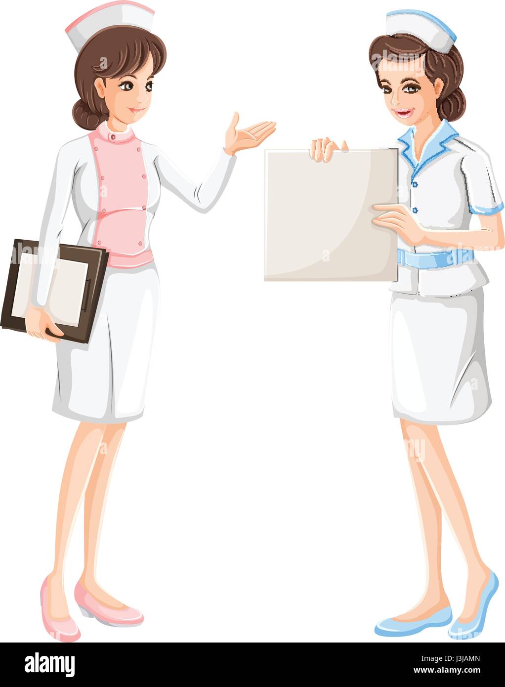 Pink nurse uniform Stock Vector Images - Alamy