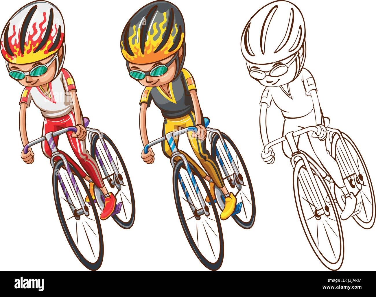 Three wheels bike Stock Vector Images - Alamy