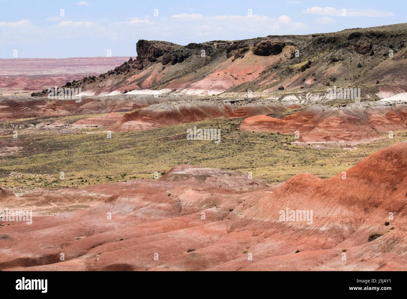 Interesting geographic formation in the Painted Desert of Arizona Stock ...