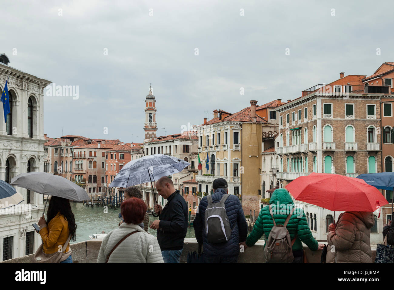 Rainy day in Venice. A view from Rialto Bridge Stock Photo - Alamy
