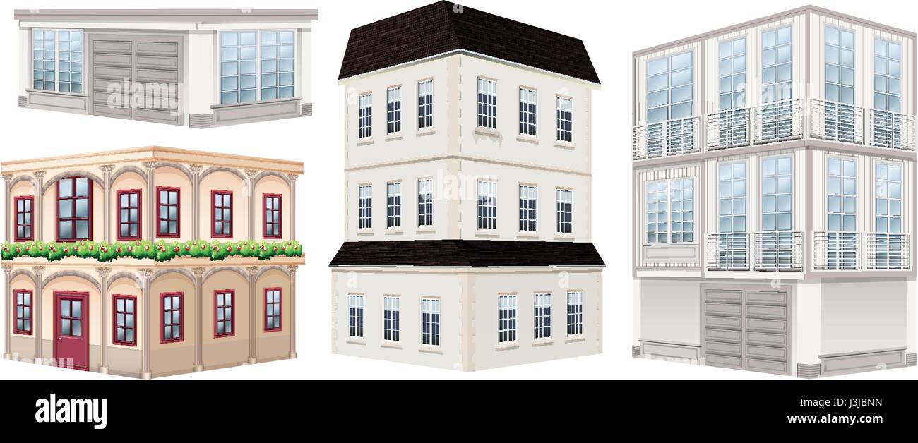 Different designs of buildings illustration Stock Vector Image & Art ...