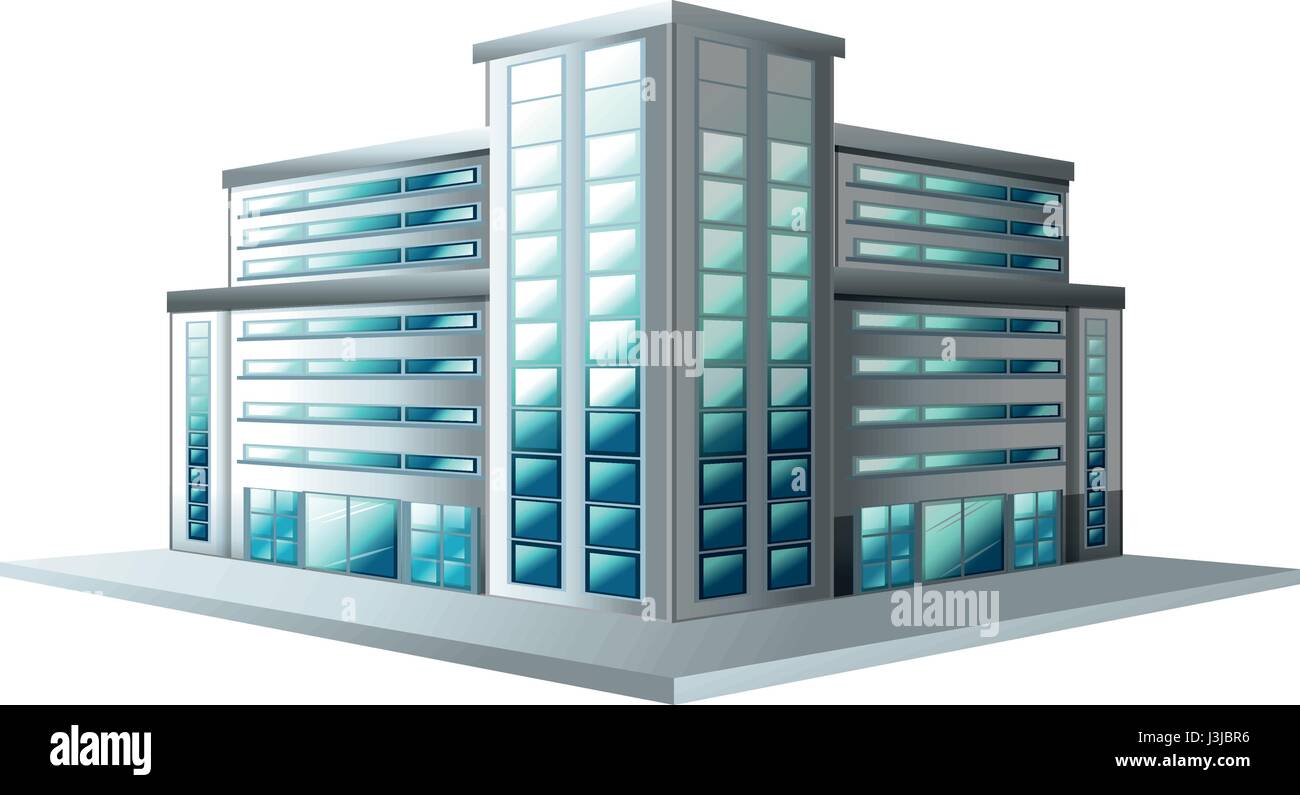 Modern style of office building illustration Stock Vector Image & Art ...