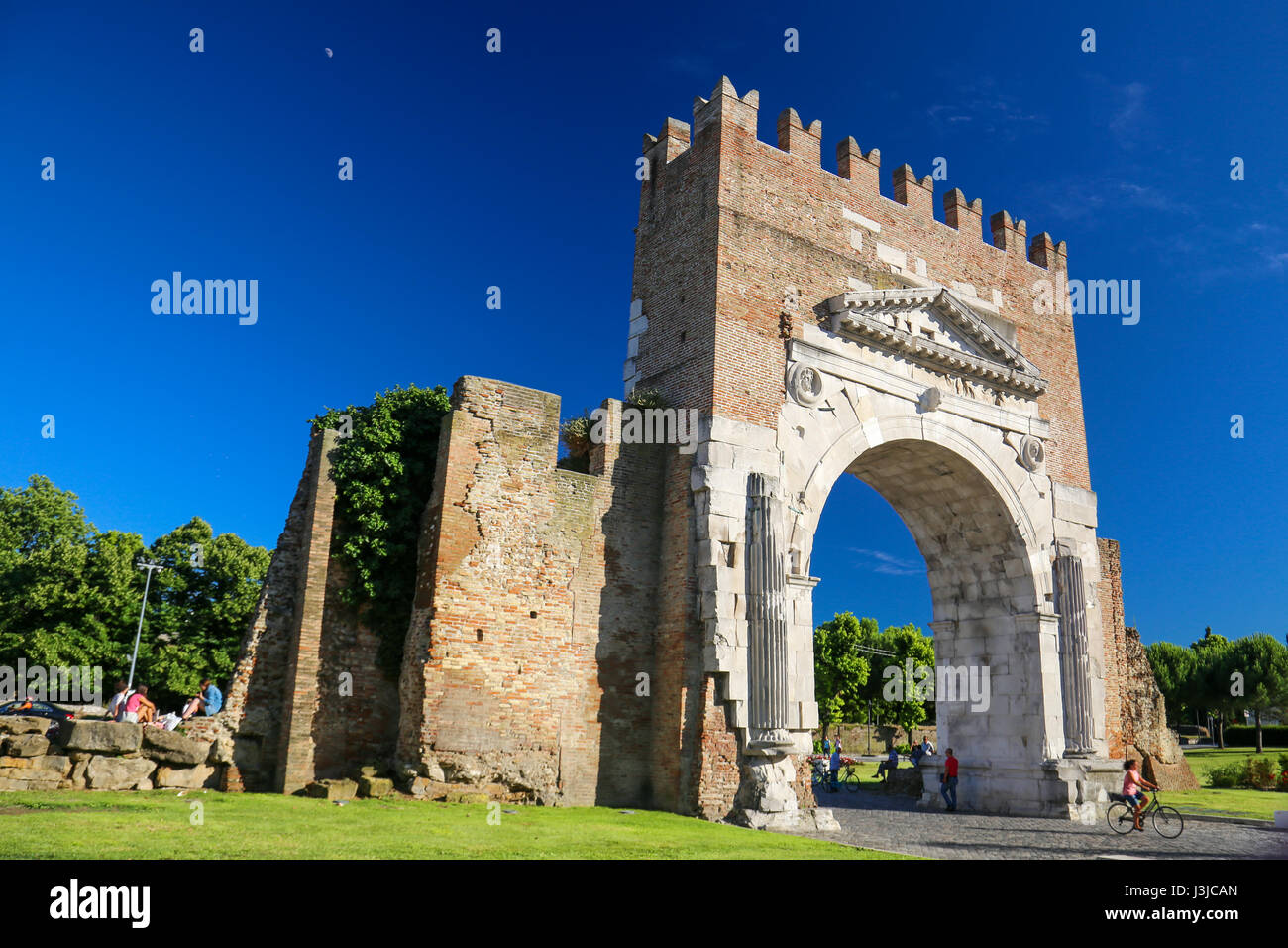 The Arch of Augustus at Rimini , Italy Stock Photo - Alamy