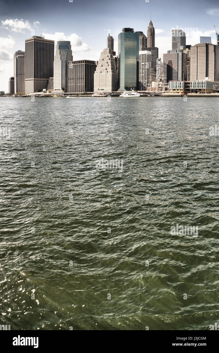 View of Lower Manhattan at sunny day - HDR image Stock Photo - Alamy