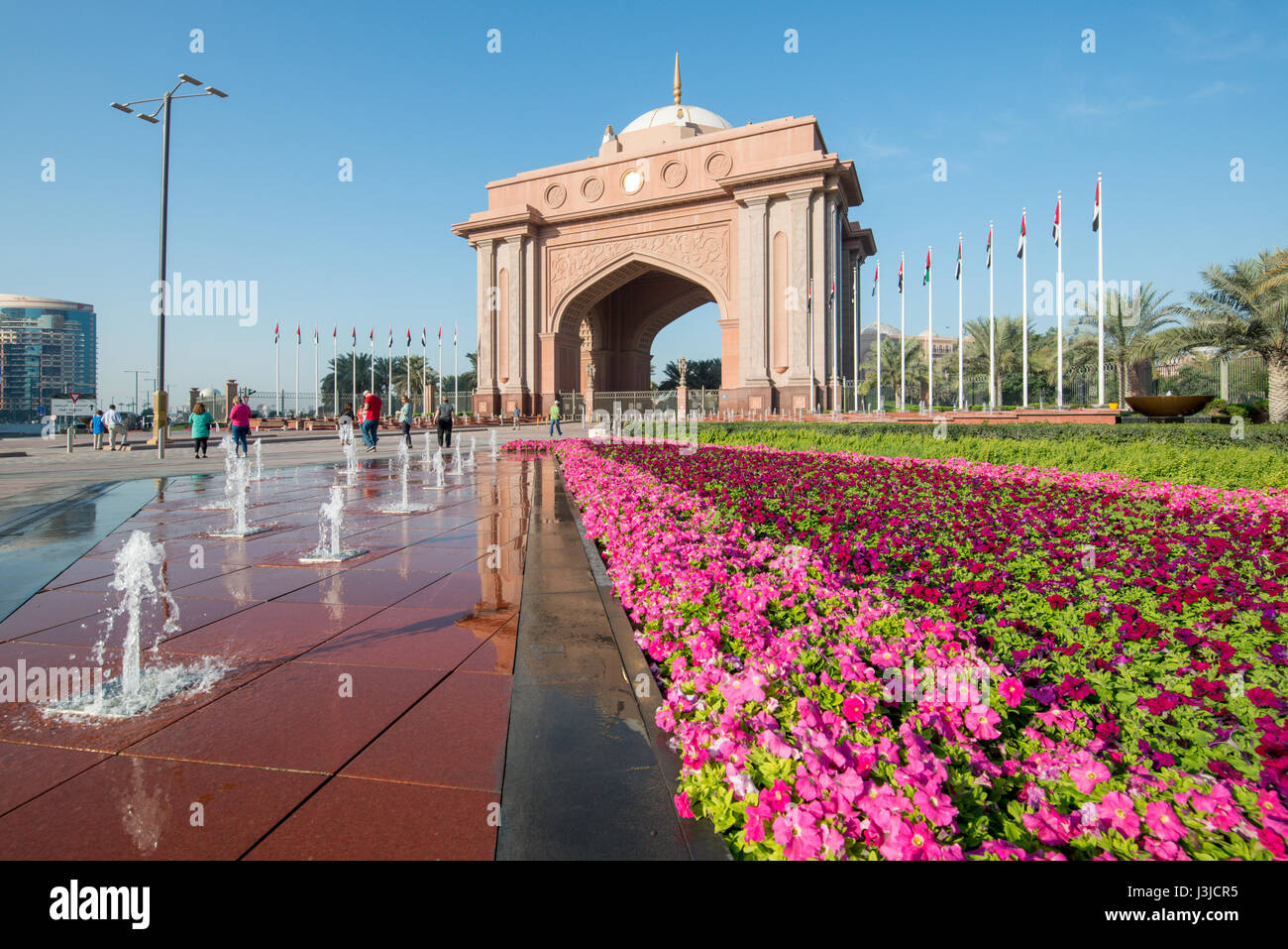 Emirates Palace Abu Dhabi; Dubai; United Arab Emirates - Stone archway ...