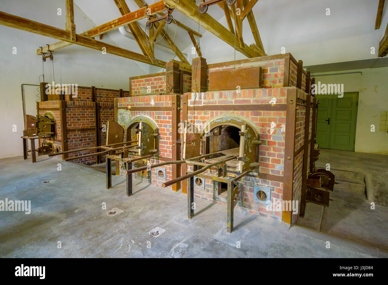 Crematorium ovens auschwitz concentration camp hi-res stock photography ...