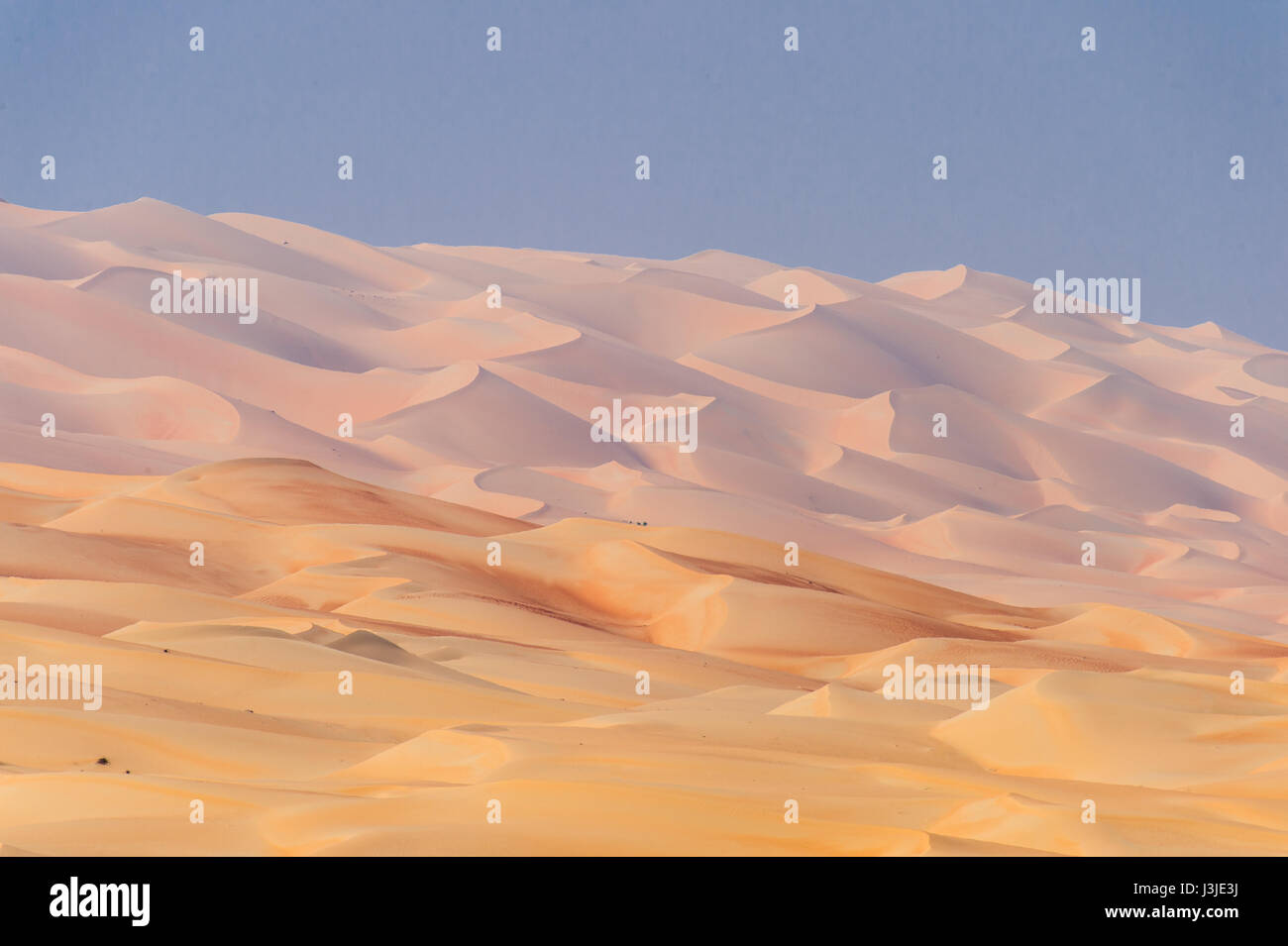 Liwa Oasis, Abu Dhabi , United Arab Emirates -i; sandy terrain of dunes ...