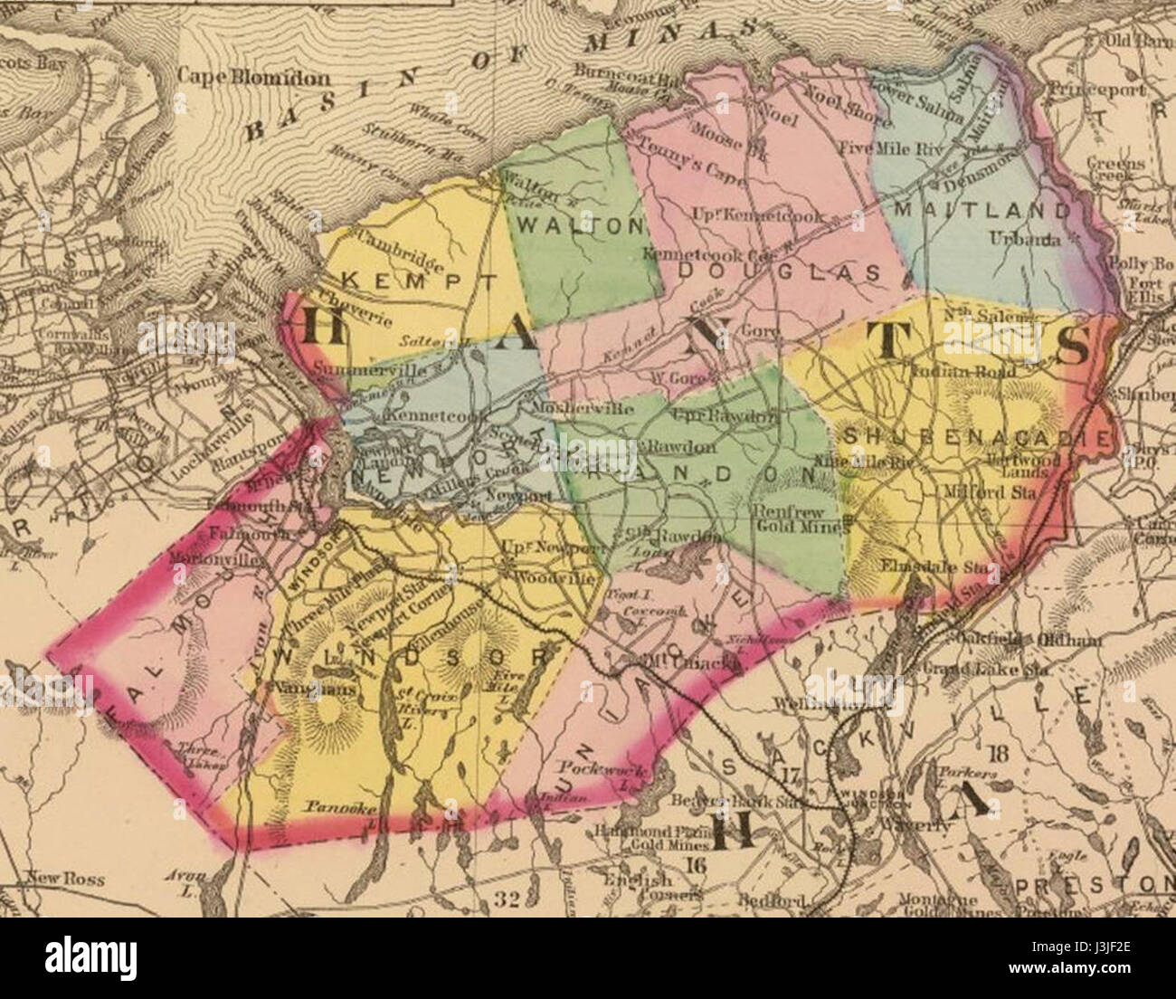 The Hants County Township Map, dated 1879, is a historical map ...