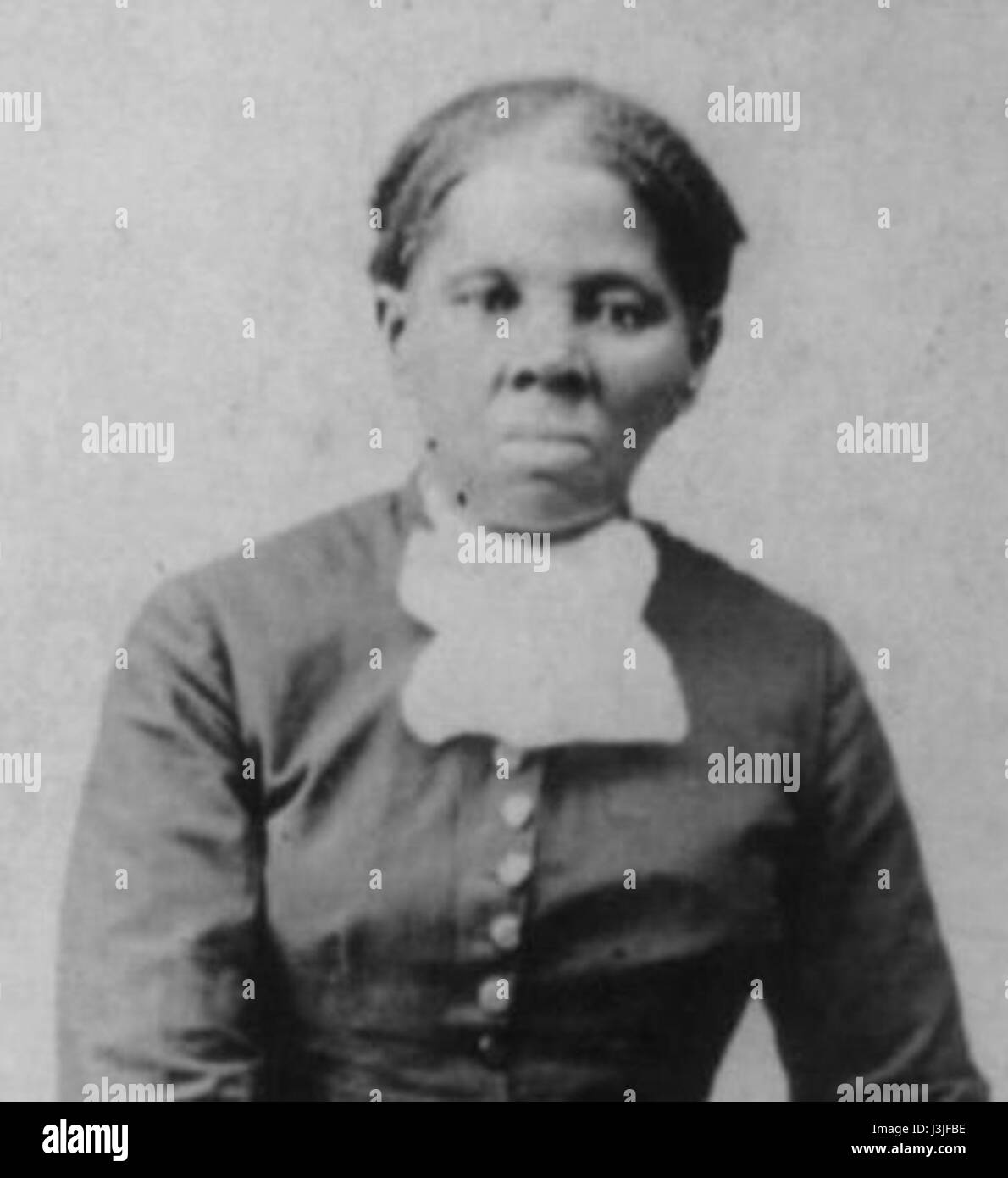 The image of Harriet Tubman, cropped for focus, captures the face of ...