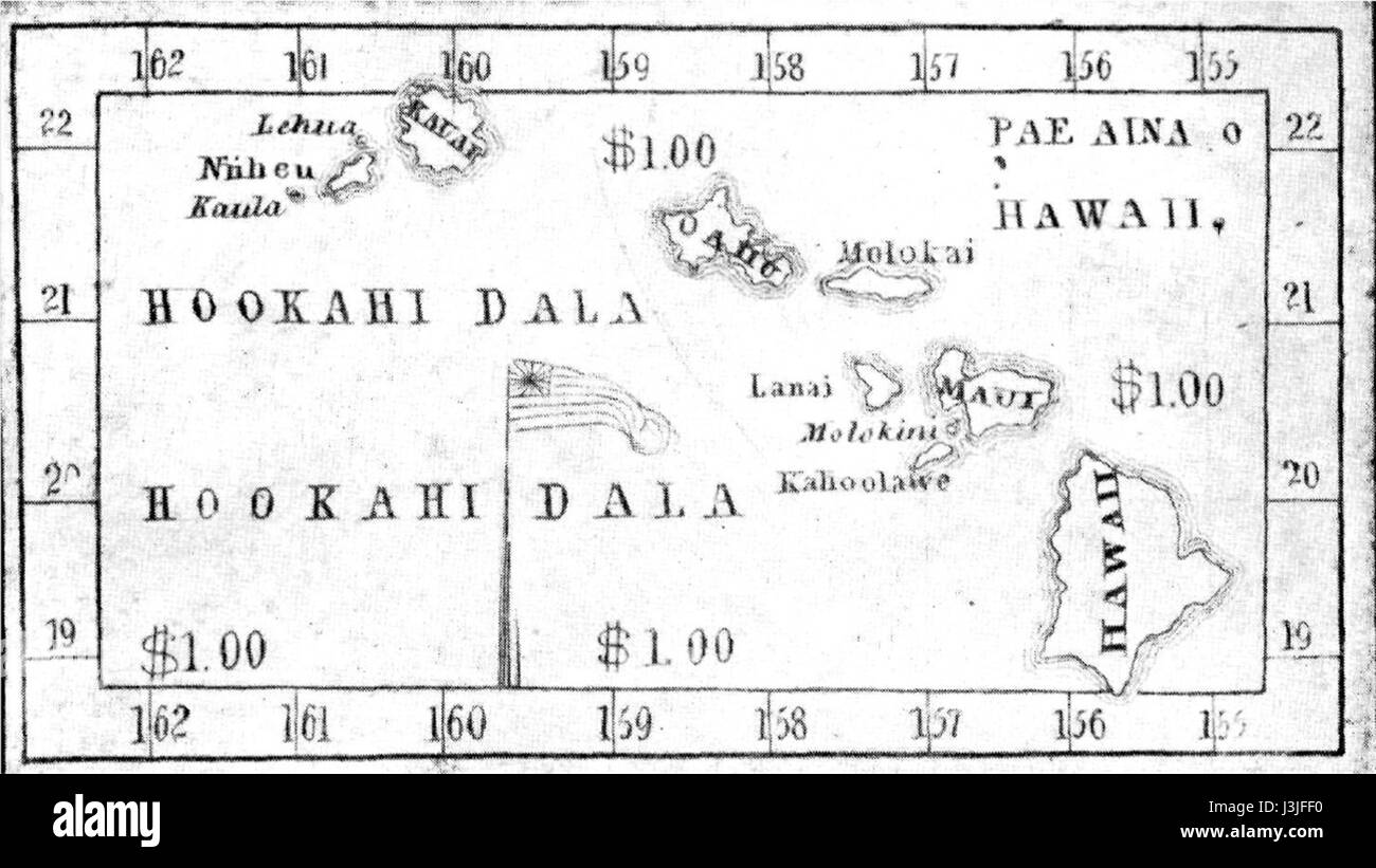 Hawaii Dollar, 1844 Stock Photo - Alamy