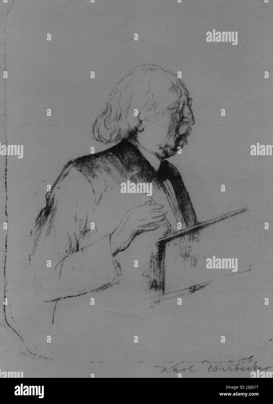 Hermann Cohen, a notable philosopher, is depicted in this lithograph by ...
