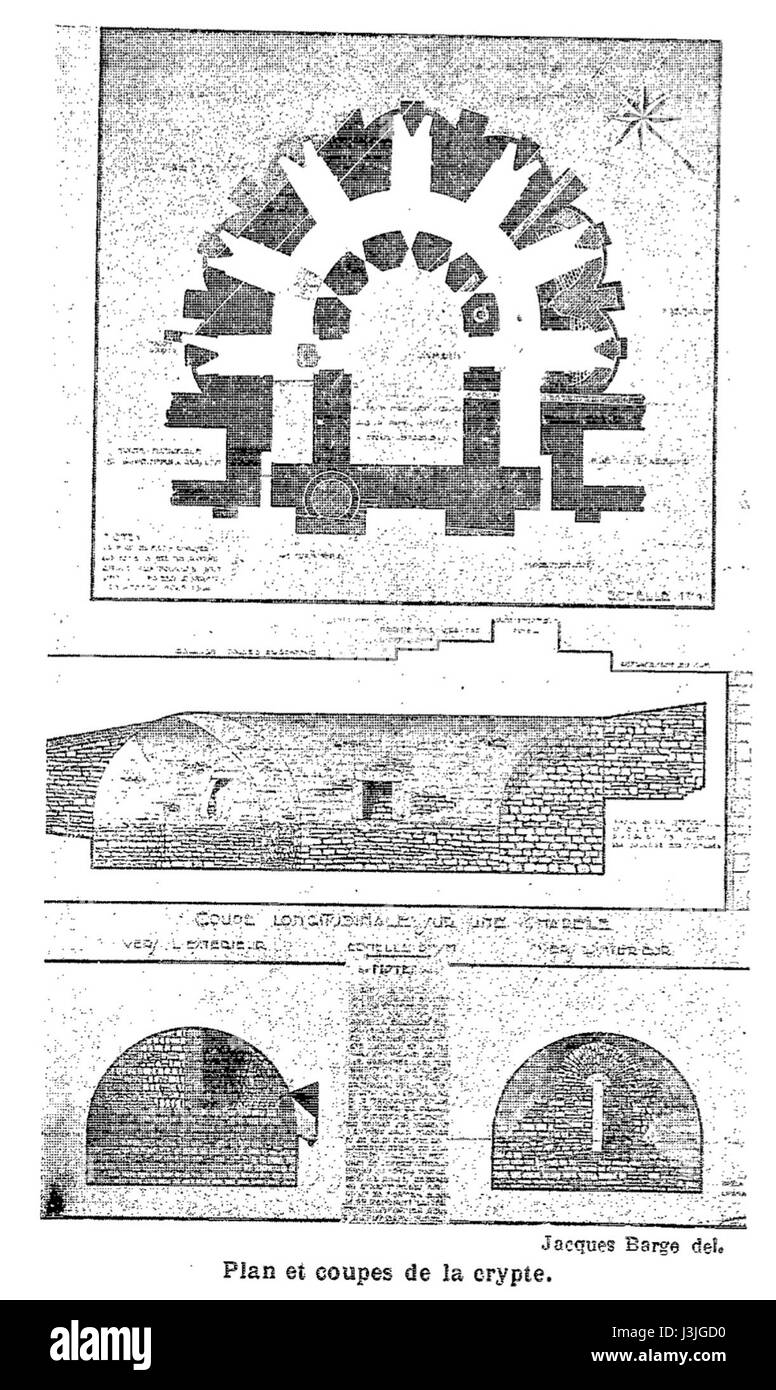 The Plan Coupe Crypte by Hubert Deols is an architectural plan or ...