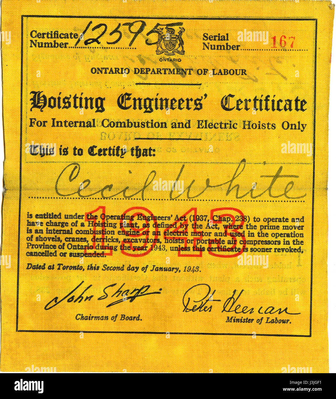 Machinery operation certification hi-res stock photography and images ...