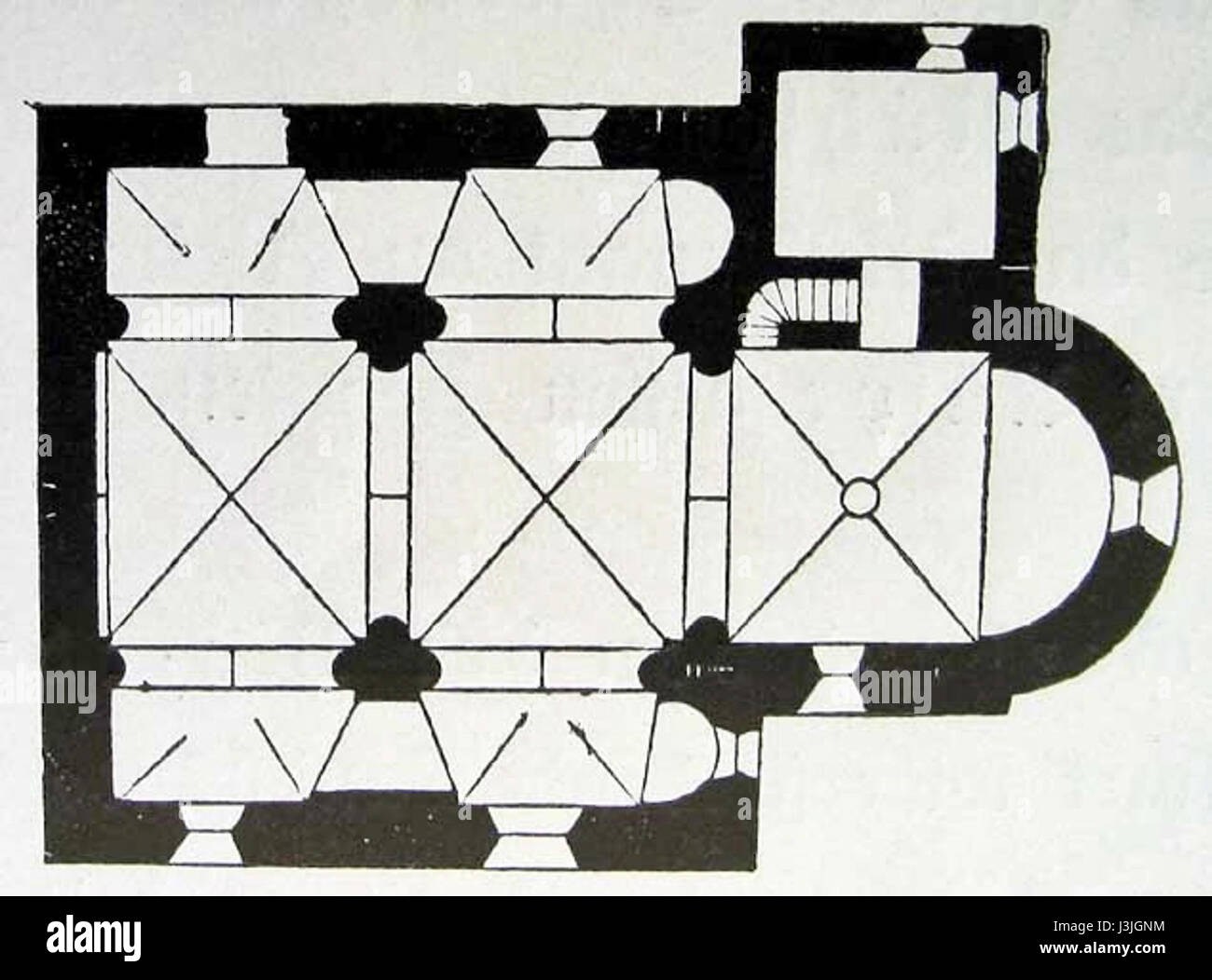 The 1905 blueprint of the Evangelical Church in Ohle illustrates the ...