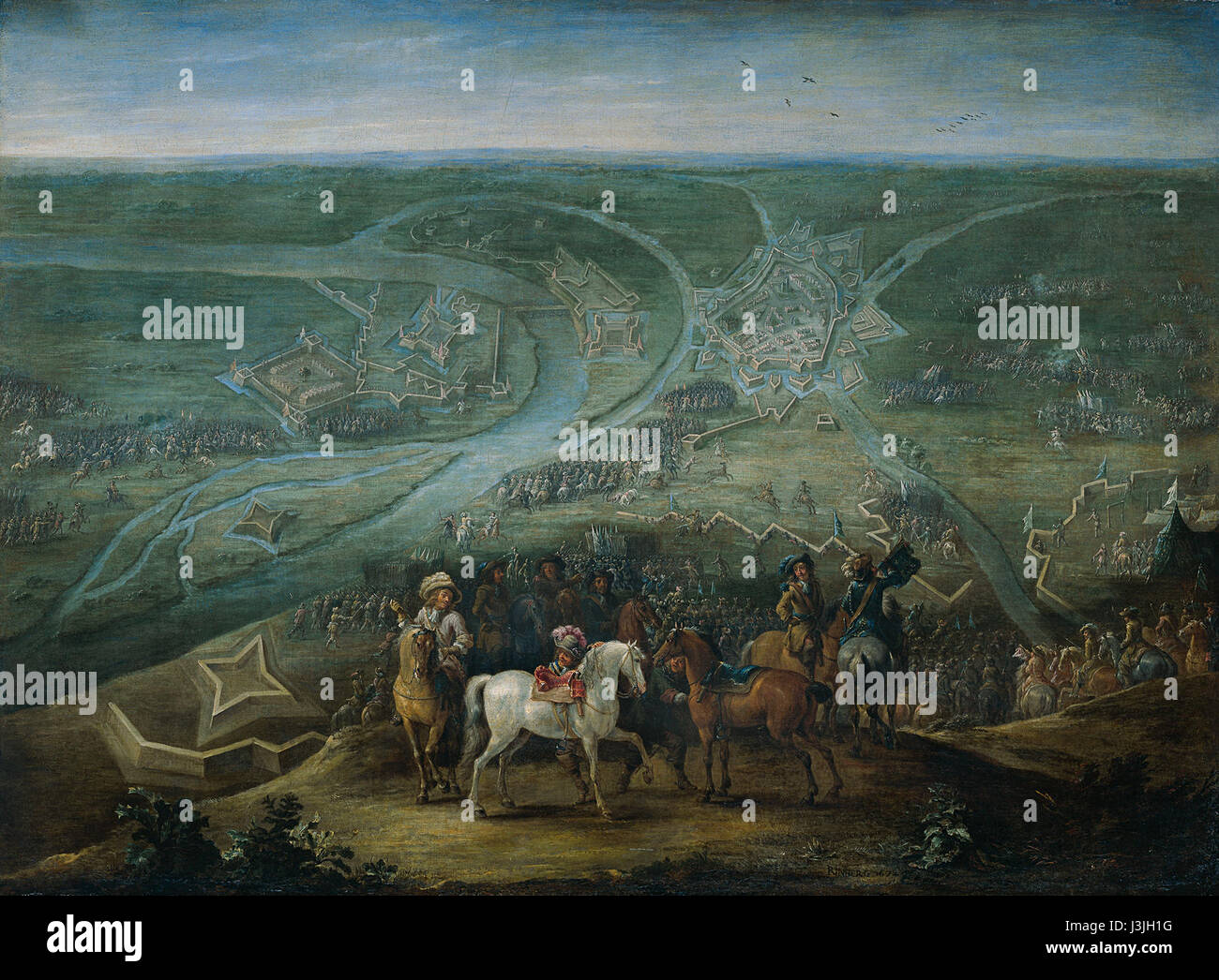 The siege of Rijnberg by the French on June 6, 1672, is depicted in ...