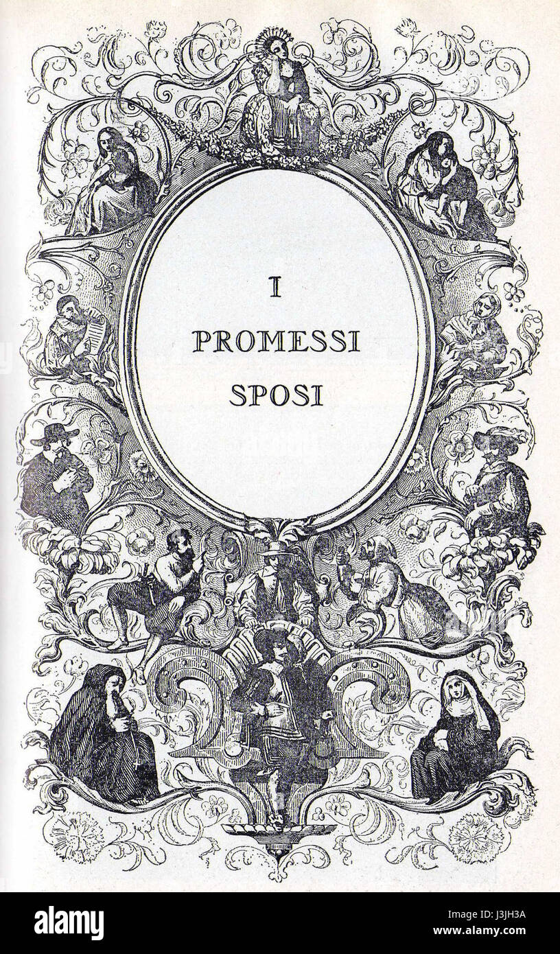 The second edition cover of I Promessi Sposi (The Betrothed) by ...