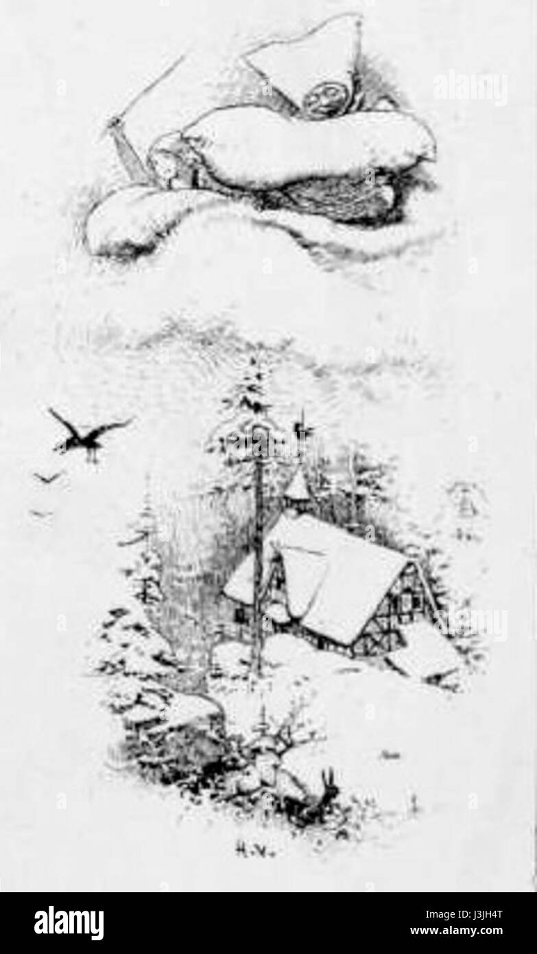 *Mother Hulda* by Hermann Vogel is an illustration based on the German ...