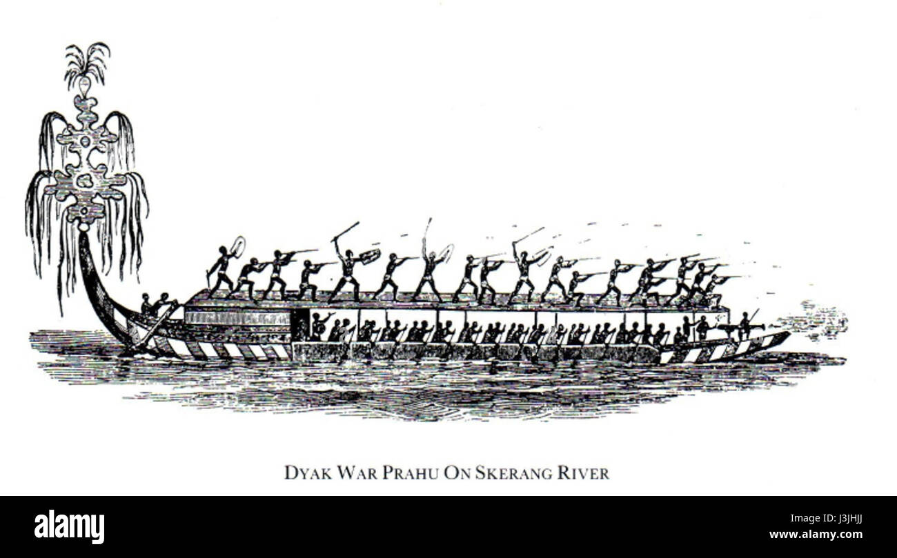 The Iban Prahu is a traditional wooden boat used by the Iban people of ...