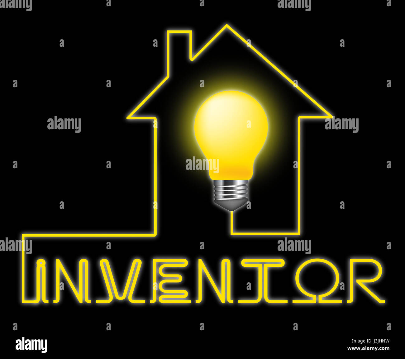 Inventor Light Meaning Innovating Invents And Innovating Stock Photo ...