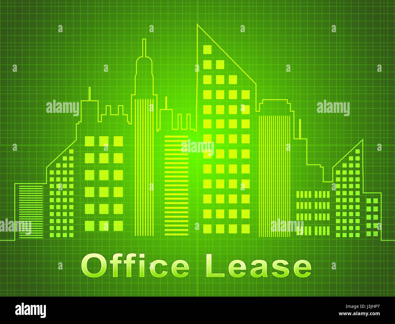 Office Lease Skyscrapers Represents Real Estate Offices 3d Illustration ...
