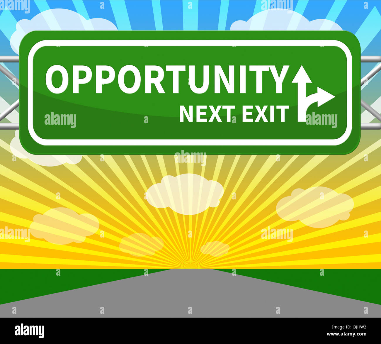 Opportunity Sign Shows Business Possibilities 3d Illustration Stock ...